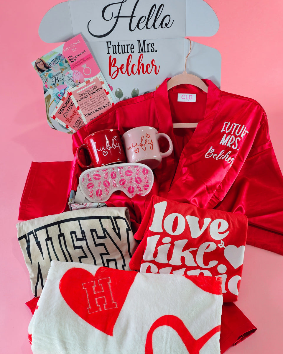January Monogrammed Bride Box – Forever Valentine 🩷 – Crafty Lady Boutique